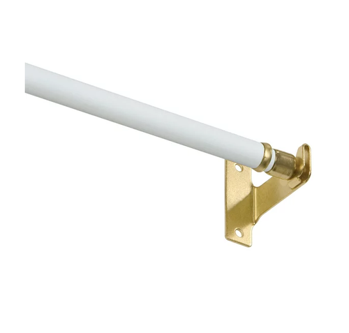 Mainstays 7/16" White Round Sash Curtain Rod, 28-48" | eBay