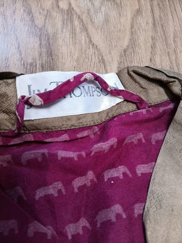 Jim Thompson 100% Thai Silk Unisex Robe, Elephant One Size | eBay