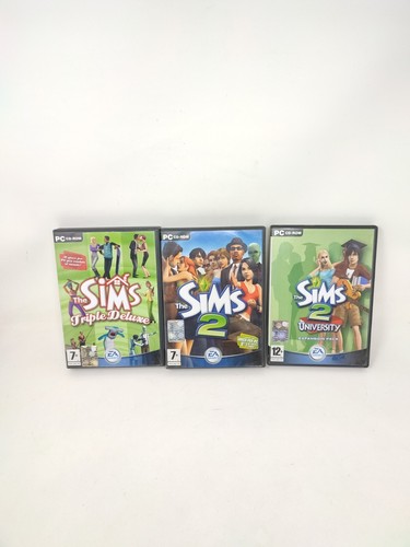 PC Eng CD ROM Bundle Le Sims 1 Triple Deluxe + 2 + University | eBay