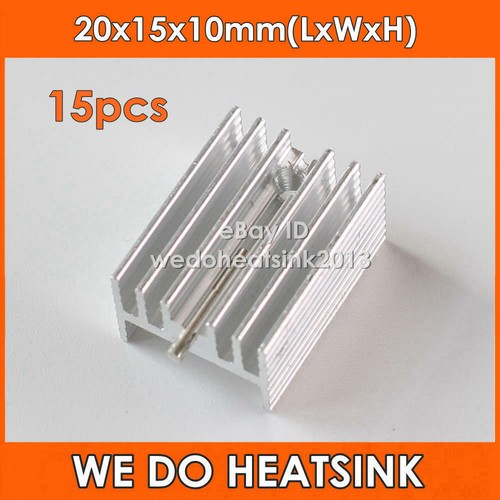 15pcs Aluminum 20*15*10mm DIY Aluminum Radiator Heatsink For MOS TO-220 ...