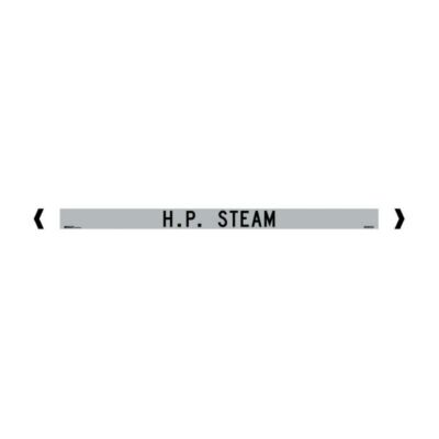 Brady Pipe Marker H.P. Steam Black/Silver-Grey Up To 40mm O.D. - 10 ...