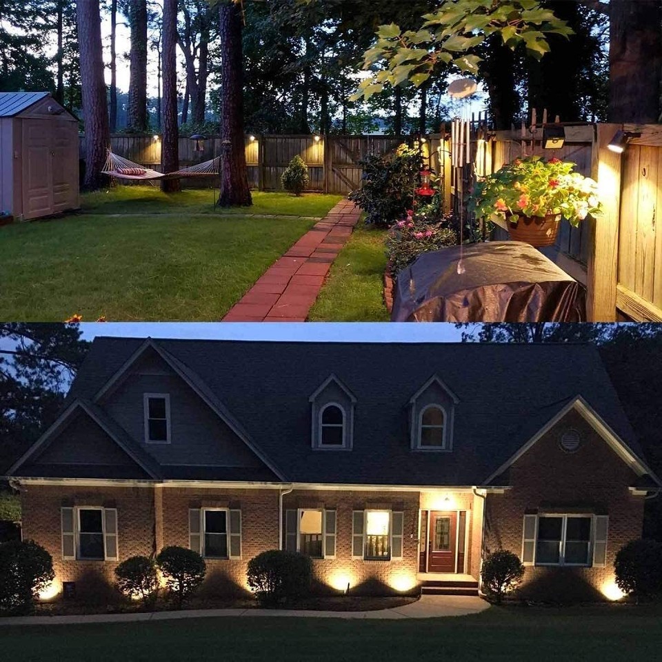 3000K 5/10W Outdoor LED Landscape Lights IP65 US Plug Garden Spotlight ...