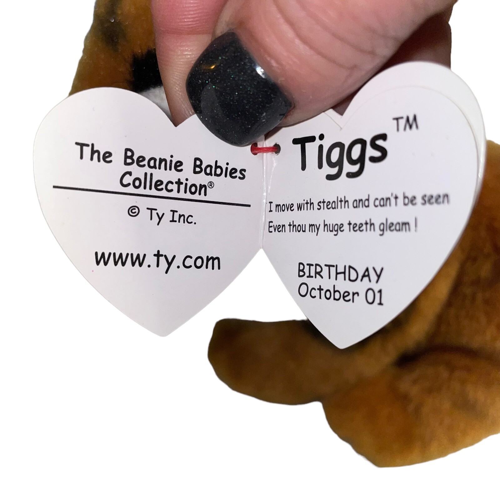 Ty Beanie Baby TIGGS Bengal Tiger Plush Stuffed Animal 2015 Gold ...