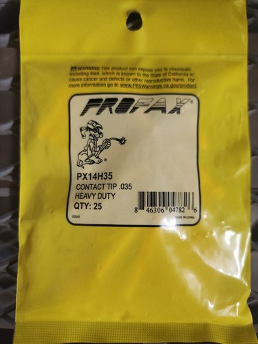 PROFAX PX14H35 CONTACT TIP HD .035 (KP14H35), 25 PACK | eBay