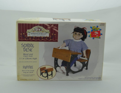 The Springfield Collection 18” Doll Wood Cast Iron School Desk 11” New ...