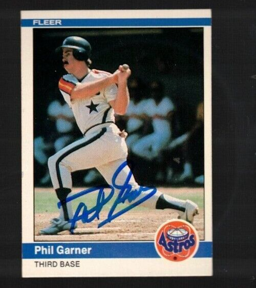 PHIL GARNER Autograph 1984 Fleer--Houston Astros | eBay