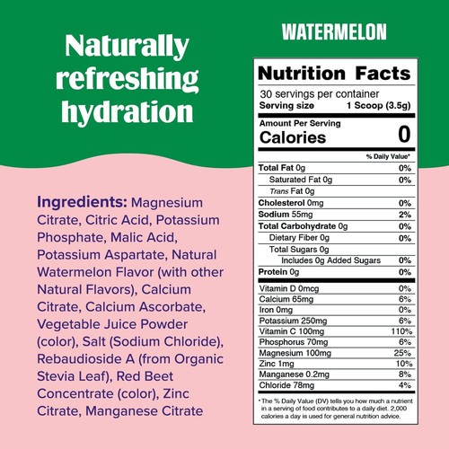 Ultima Replenisher Daily Electrolyte Drink Mix ? Watermelon, 30 ...