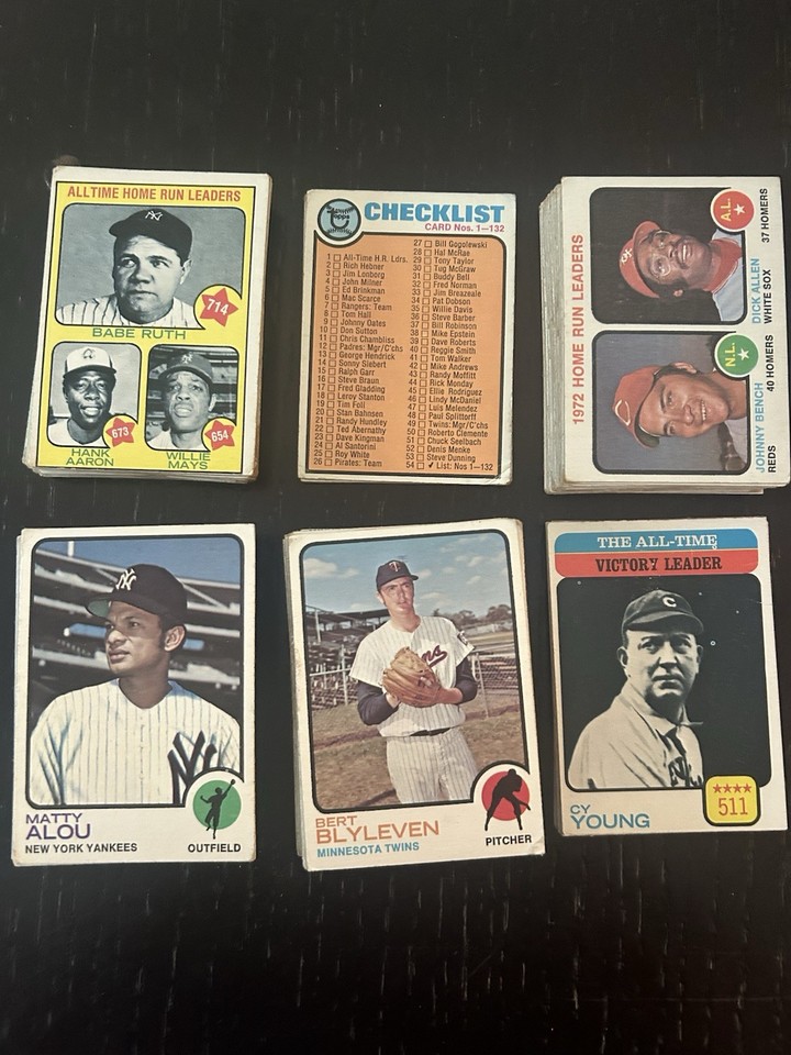 1973 Topps Baseball Lot of 175 No Duplicates Fisk Perry Stargell Bench ...