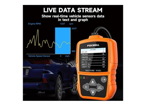Foxwell NT201 Check Engine Light Fault Universal Code Reader Car ...