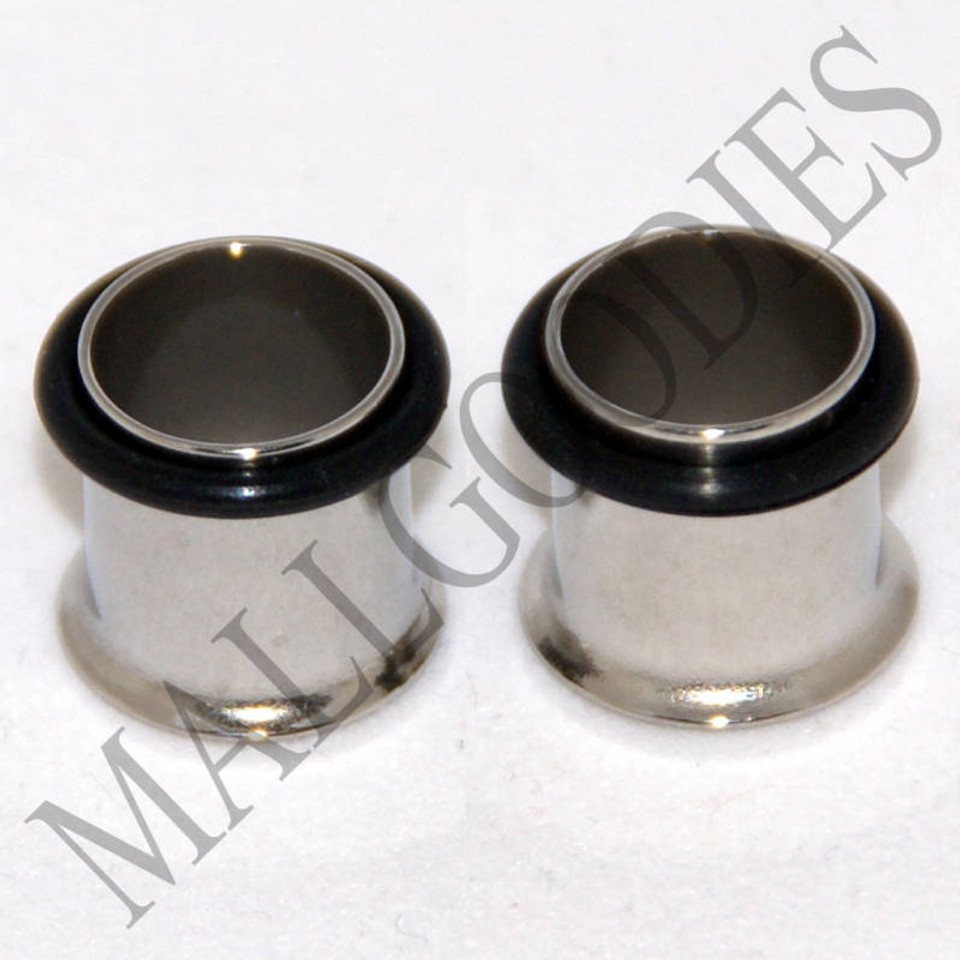 V004 Steel Single Flare Flesh Tunnels Earlets Plugs Gauges 10G~2" - 2 ...