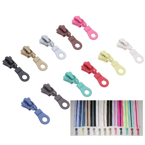 10/11/100Pcs Zipper Sliders DIY Purse Garment Sewing Crafts Fasteners ...