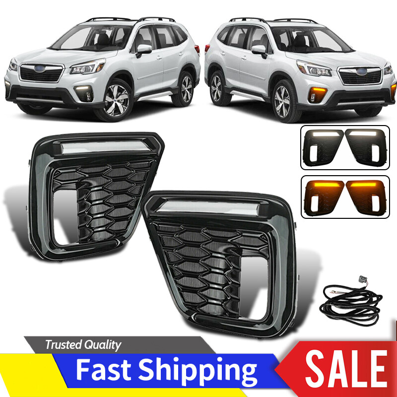 Fit 2019-2021 Subaru Forester DRL LED Front Bumper Fog Lights Turn ...
