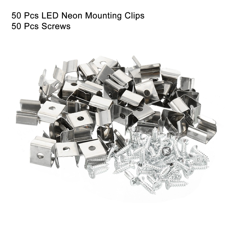 50pc Rope Light Mounting Clips Channel Mounting Holder for 9.5-12mm LED ...