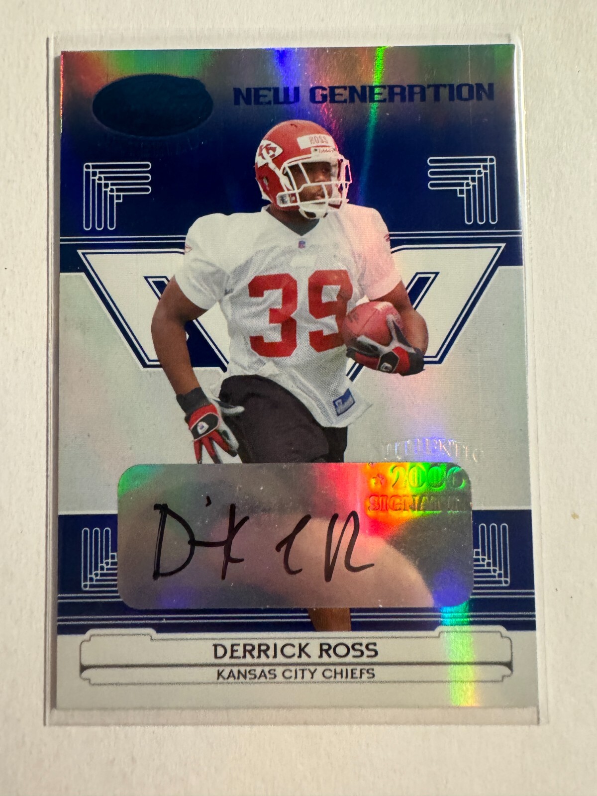 K142,090 - 2006 Leaf Certified Materials Blue Auto #171 Derrick Ross ...