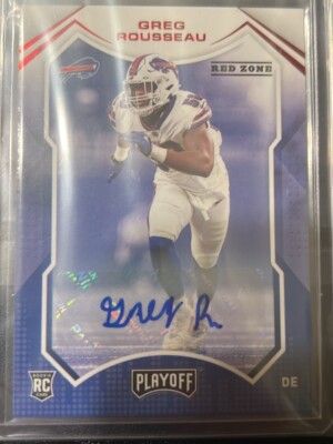 2021 Playoff Greg Rousseau Red Zone Rookie Auto No. 254 | eBay
