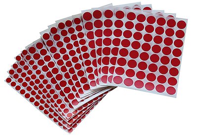 Small Red Circle Dots Project Art Crafts Stickers Easy Peel And Stick ...