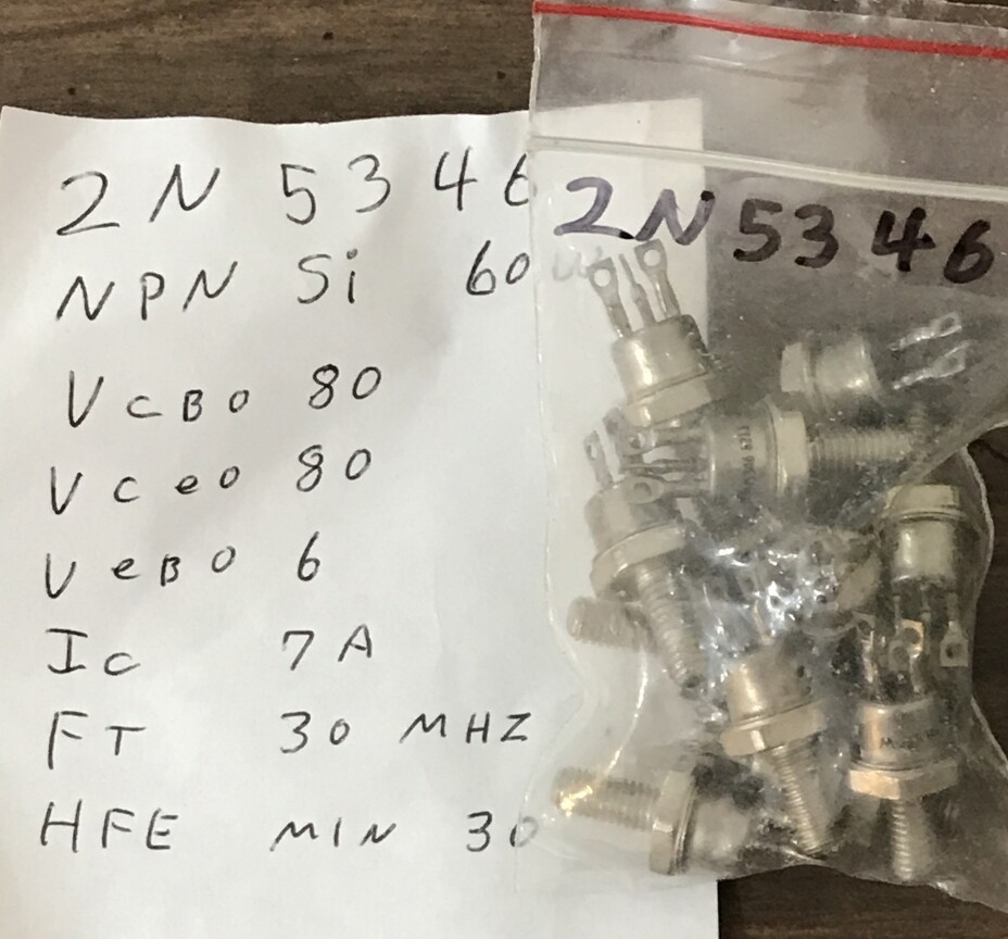 13ea Stud Mount Motorola 2N5346 NPN Silicon Power Transistors | eBay