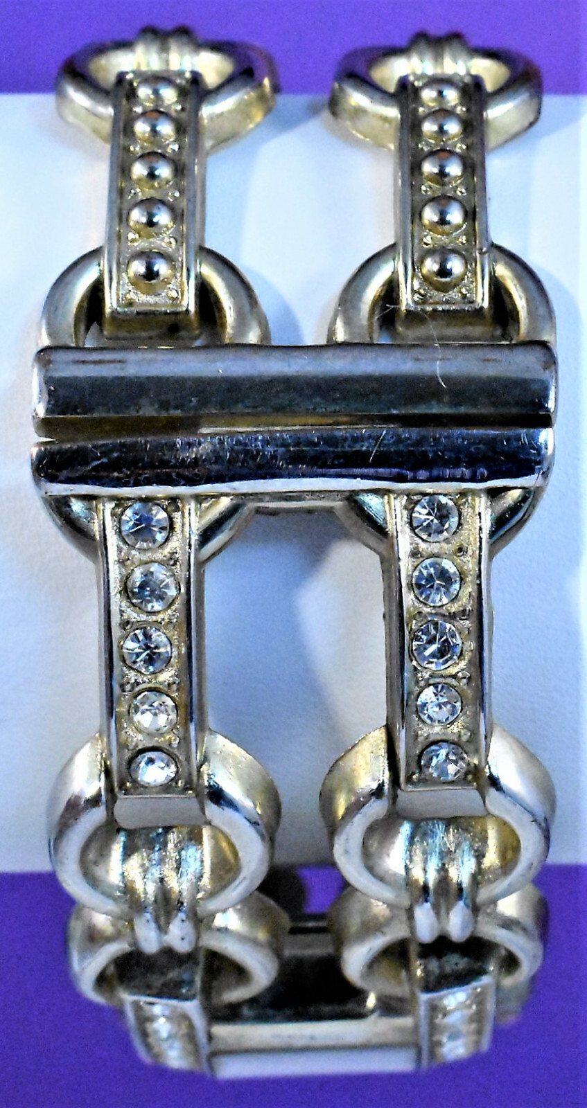 Vintage Crystal Encrusted Narmi Mother of Pearl Face Gold Tone Hinged ...