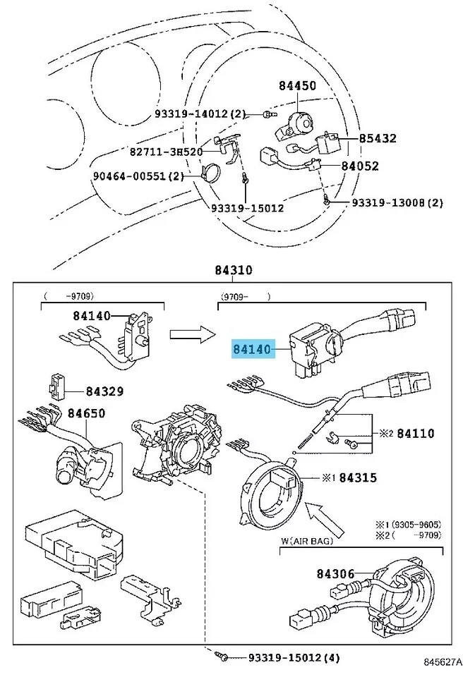 New TOYOTA Genuine SUPRA JZA80 97-02 Headlamp Dimmer Switch Assy 84140 ...