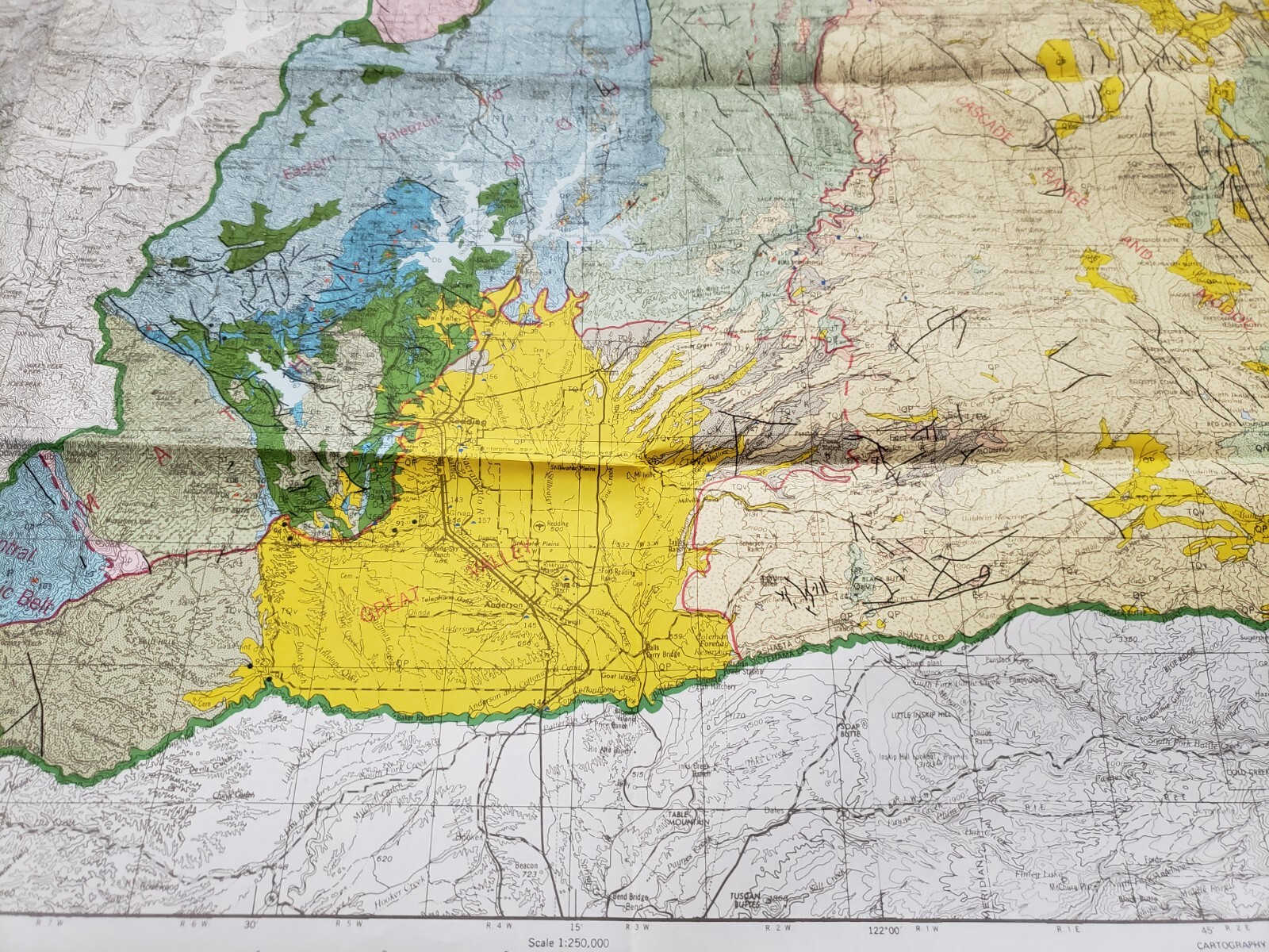 Vintage Geological Map of Shasta County California 1972! | eBay