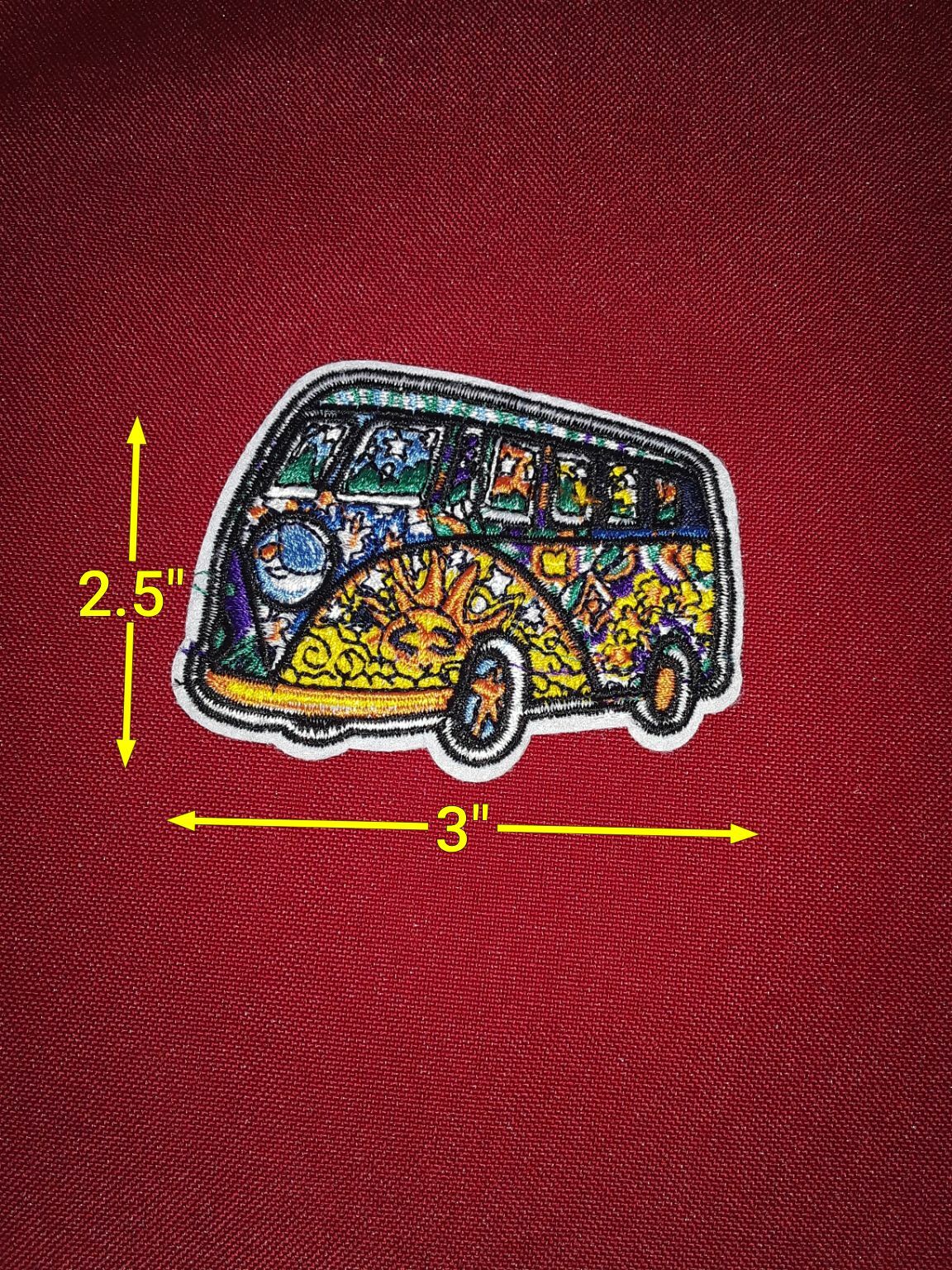 Hippie Bus Iron on Patch - Flower Power sunshine Hippie bus Patch | eBay
