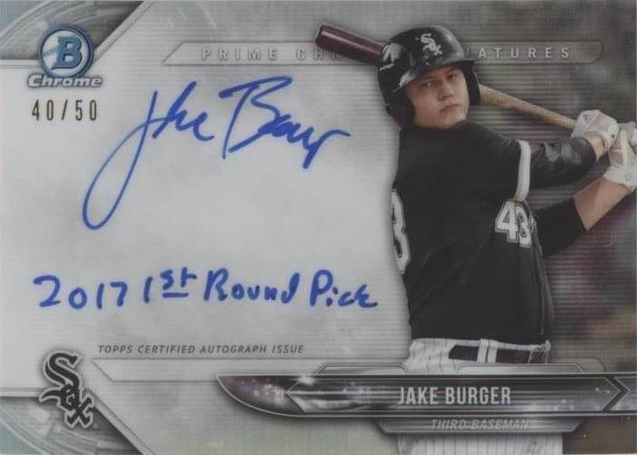 2018 Bowman Chrome - Prime Chrome Signatures Jake Burger #PCS-JB /50 ...
