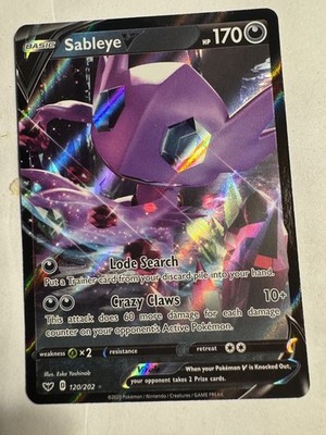 Sableye V 120/202 Sword & Shield NM Ultra Rare Pokemon Card | eBay