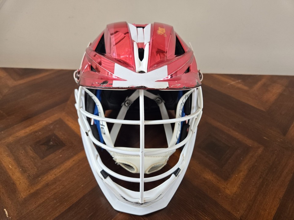 Cascade XRS Lacrosse Metallic Chrome Red Helmet OSFM One Size Fits Most ...