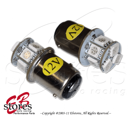 Set of 2pcs Amber Parking Light 9 SMD LED Light Bulbs 2357A 2057 - 1157 ...