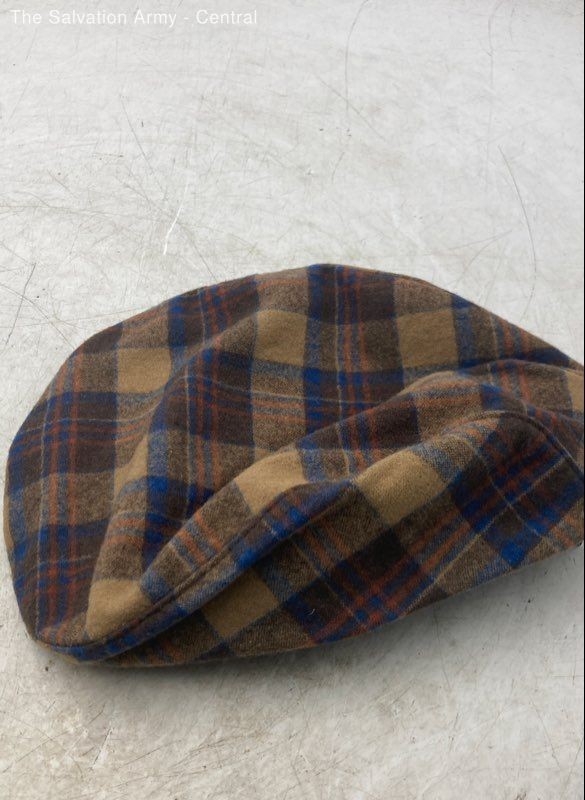 Pendleton Mens Multicolor Plaid Wool Lightweight Flat Cap/Hat Size ...