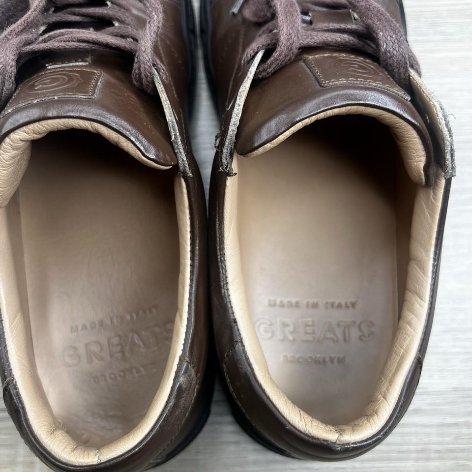 Men's 8 M Greats Brooklyn The Royale Sneakers Shoes Brown Leather Made ...