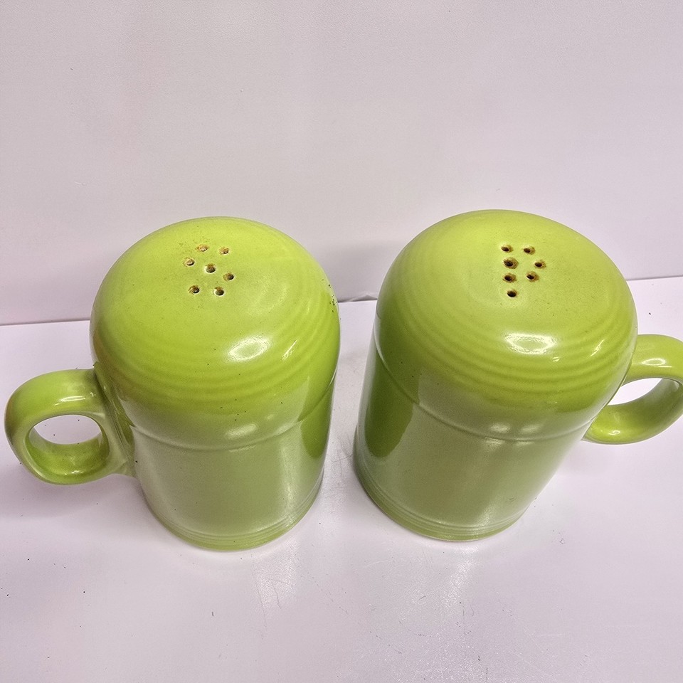 Fiesta Chartreuse Lime Green Stove Top Salt Pepper Shakers 4 1/2” | eBay