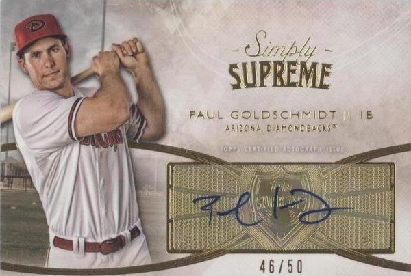 2014 Topps Supreme - Simply Supreme Autographs #SSU-PG Paul Goldschmidt ...