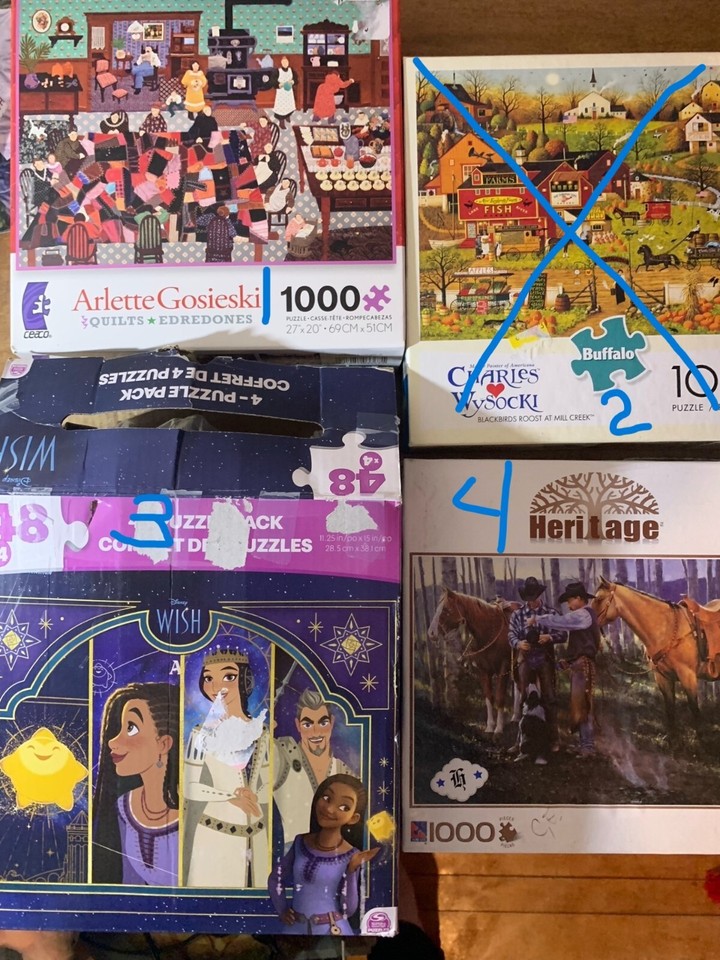 26 Choose Your Puzzle Lot 25-1000 Pieces Complete Archie Buffalo White ...