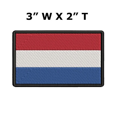 NETHERLANDS FLAG embroidered iron-on PATCH DUTCH EMBLEM Nederland ...