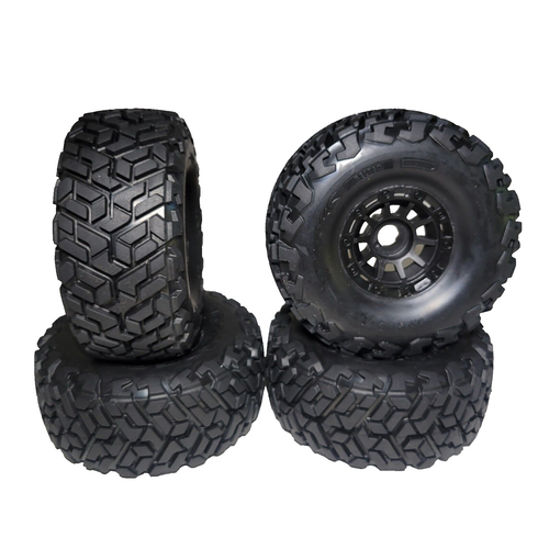 Fits Traxxas Maxx Slash Belted Tires w/ Black 17mm Wheels Short Course ...