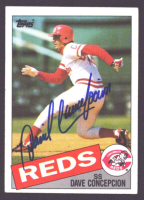 DAVE CONCEPCION 1985 Topps #515 AUTOGRAPH Signed REDS AUTO | eBay