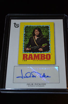 2013 Julia Nickson TOPPS 75TH ANNIVERSARY AUTOGRAPHS Rambo First Blood ...