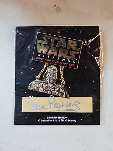 Disney MGM Star Wars Weekends 2000 Darth Vader Pin DAVE PROWSE ...
