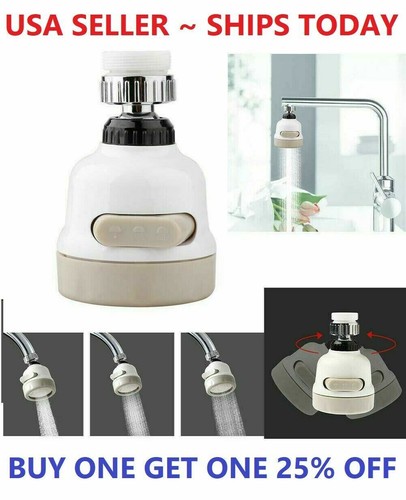 360 Degree Rotating Faucet Moveable Kitchen Tap Head Water Saving ...