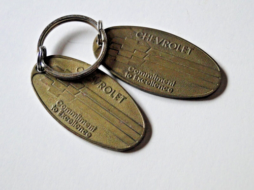 Matched Pair of Vintage Chevrolet Brass Mail Drop Keychains | eBay