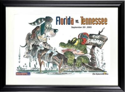 2003 Tennessee Volunteers Swamp Florida Gators (9/20/03) 11x17 Poster ...