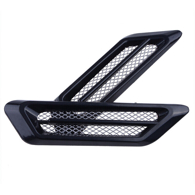 2Pcs Universal Black Car Exterior Side Fender Intake Vent Air Wing ...