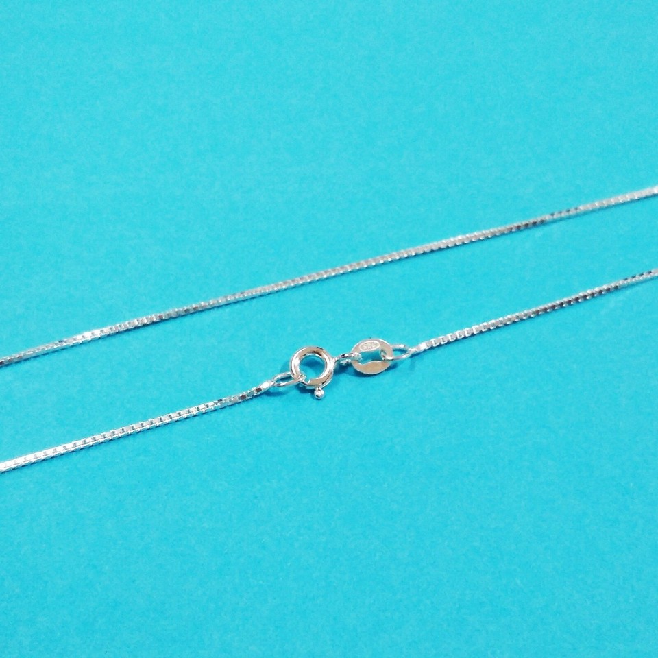 16" 40cm Real 925 Sterling Silver 1mm BOX Chain Necklace BalliSilver | eBay