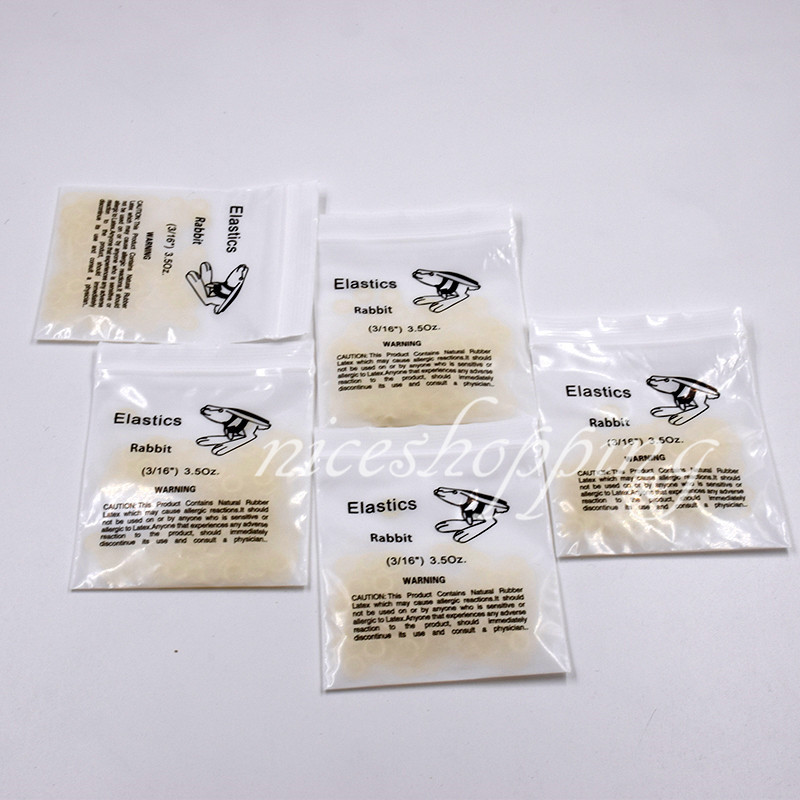 5000 Pcs Dental Orthodontic Elastics Rubber Rabbit Force 3.5 OZ,3/16 ...