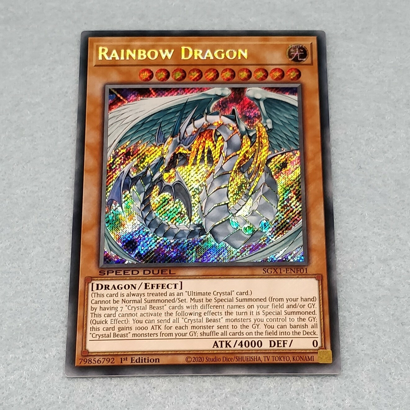 1x Yugioh Rainbow Dragon SGX1 1st Edition Secret Rare Card NM | eBay