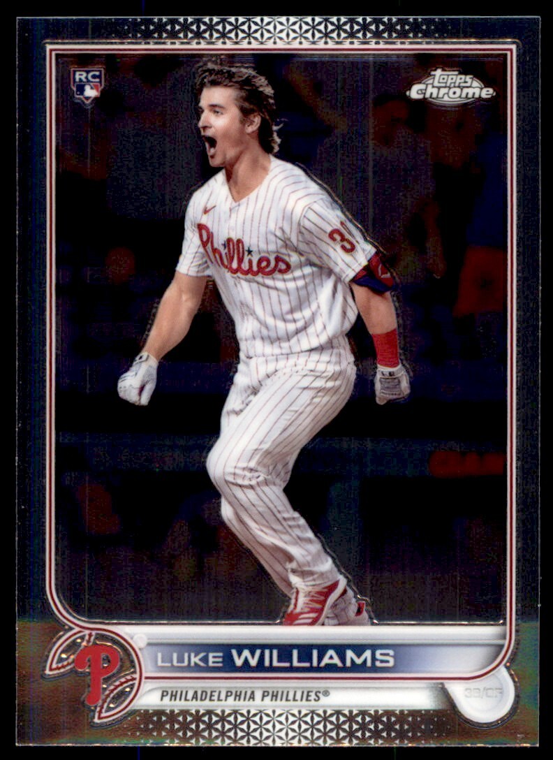 Luke Williams 2022 Topps Chrome Rookie RC Card #170 Philadelphia ...