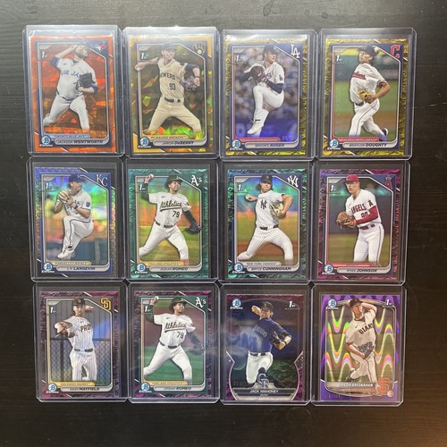 Bowman Baseball Color Chrome Lot - 12 1st Bowman Serial Number Cards | eBay