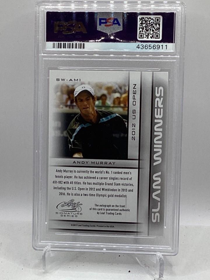 2017 Leaf Signature Slam Winners Blue #AM1 Andy Murray PSA 7 | eBay