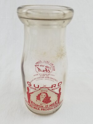 Vintage bottle PORTLAND MILK PRODUCERS Guard Your Health keeps little ...